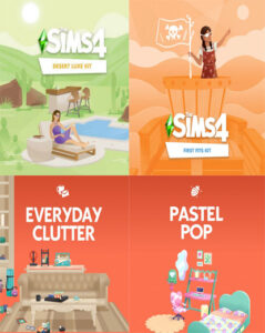 The Sims 4 DLC Kits Pack (First Fits, Desert Luxe, Pastel Pop, Everyday ...